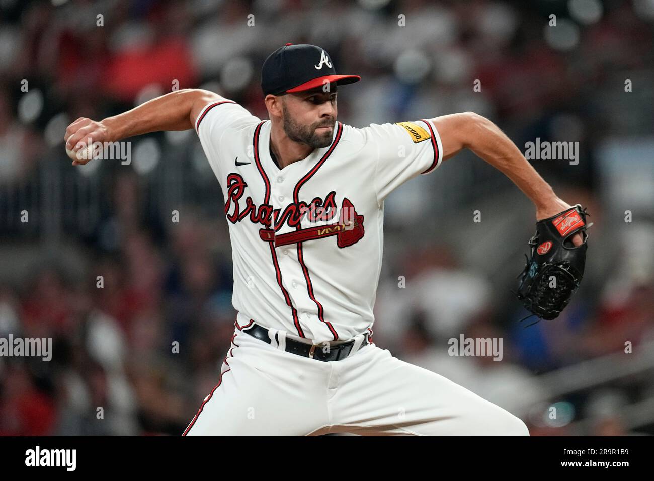 Atlanta Braves relief pitcher Ben Heller (71) delivers against the ...