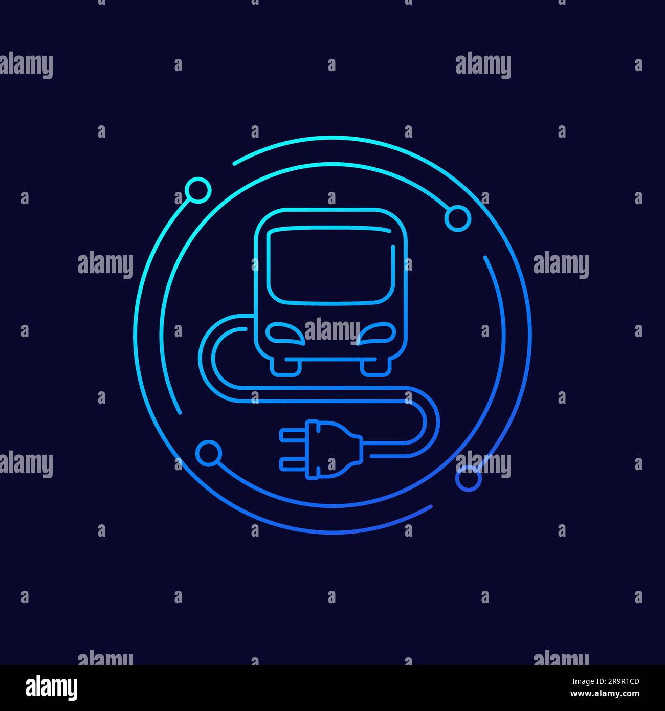 electric bus line icon with a plug, vector Stock Vector Image & Art - Alamy