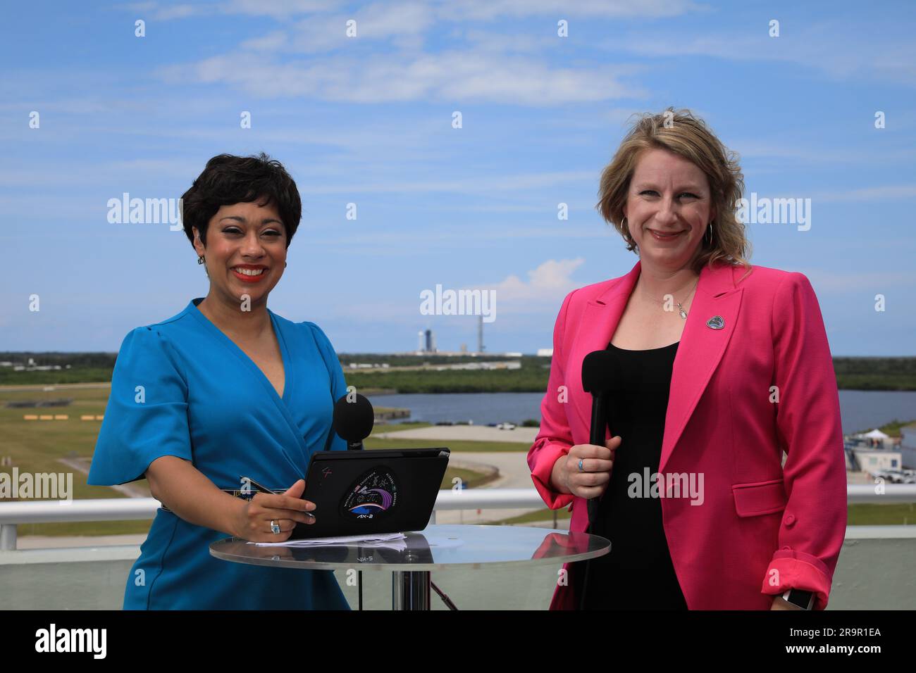 Axiom-2 Launch Show & Liftoff. Sonya Gavankar McKay (left), director of ...