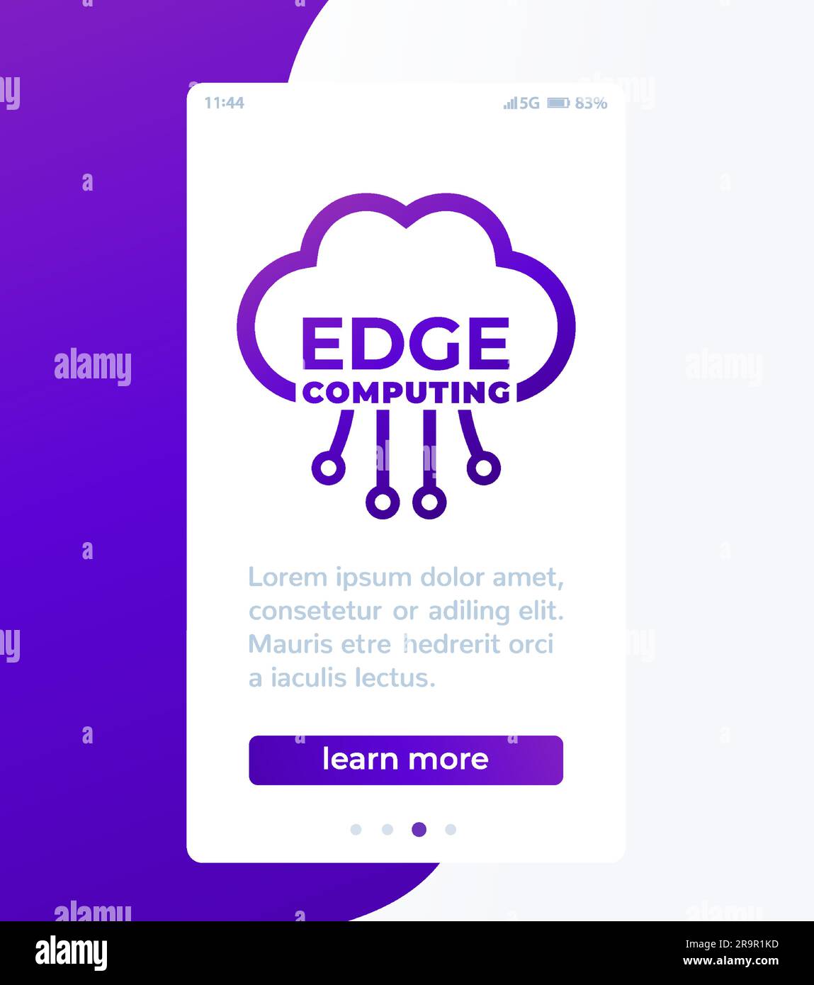 Edge computing mobile banner, vector design Stock Vector Image & Art ...