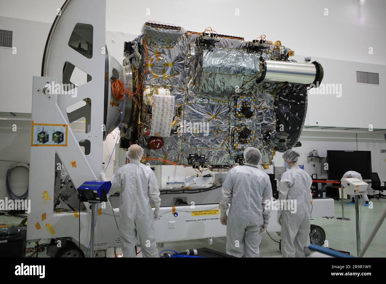 Psyche Spacecraft Processing. A team prepares NASA’s Psyche spacecraft ...