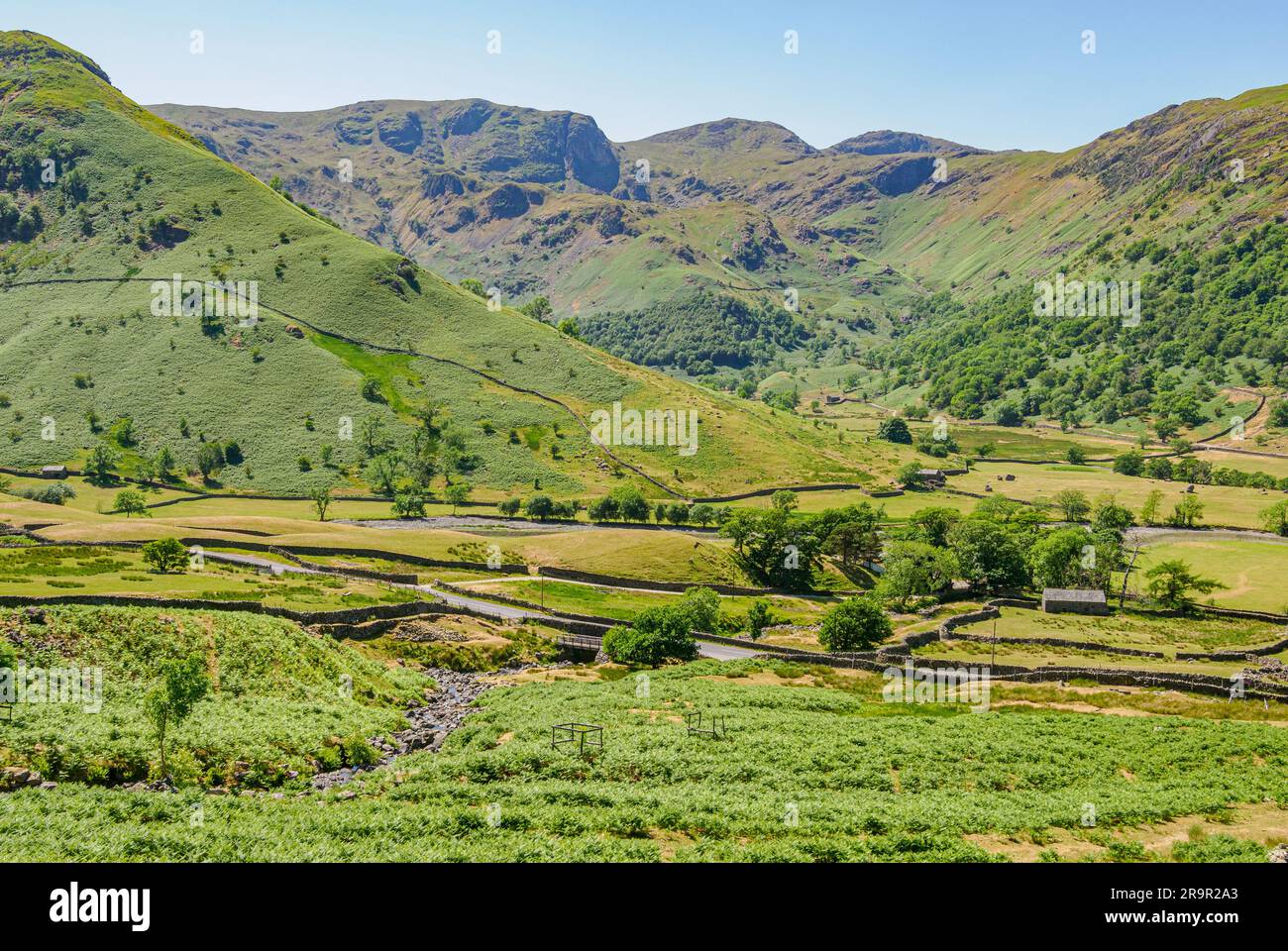 View from Hartsop Dodd over the Kirkstone Pass to Dovedale Hart Crag ...