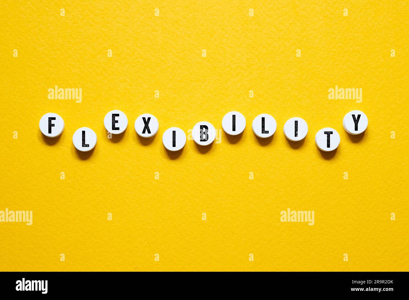 Flexibility - word concept on building blocks, text Stock Photo - Alamy