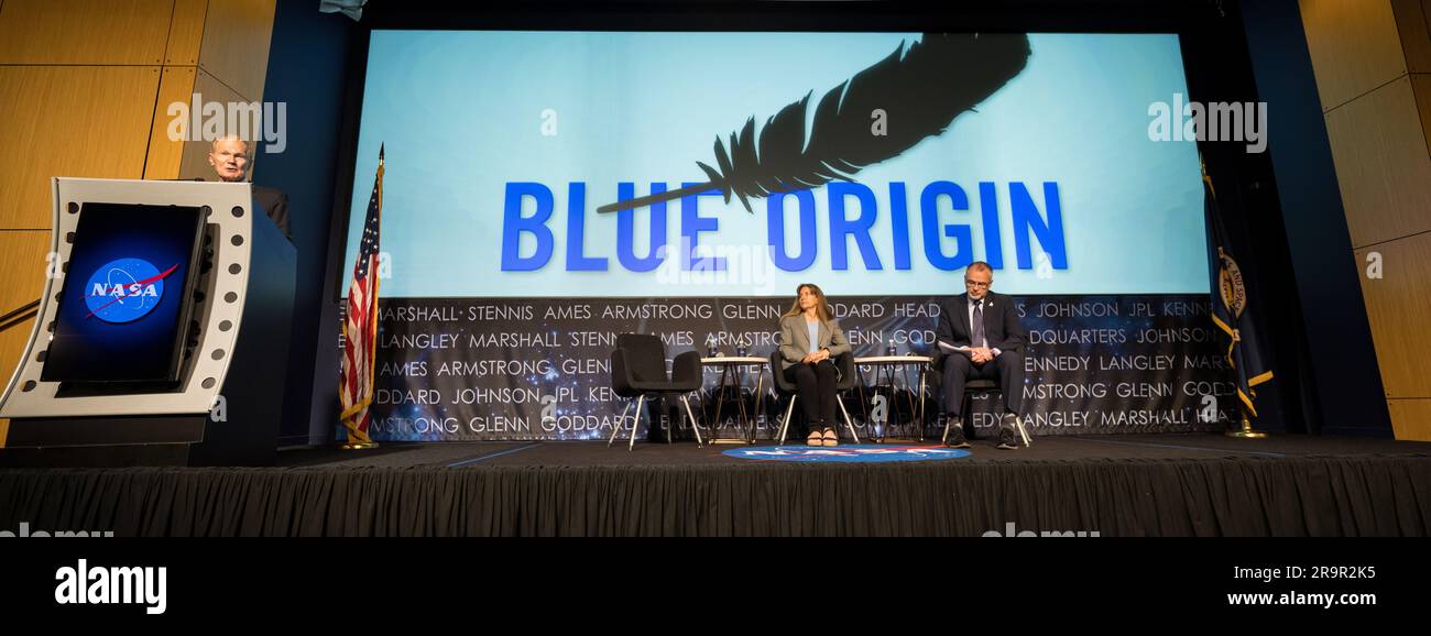 Artemis Human Landing System Announcement. NASA Administrator Bill Nelson announces Blue Origin ...