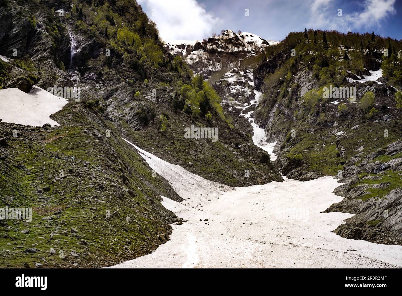 A snowy mountain trail: Permafrost regions, Zero Point in Leh-Ladakh ...