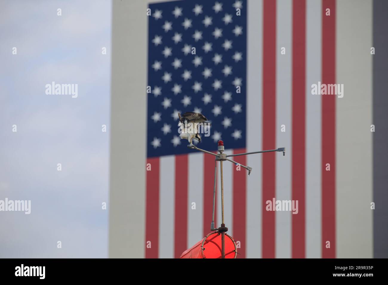 Flag Day Picture. The American flag on the Vehicle Assembly Building at ...