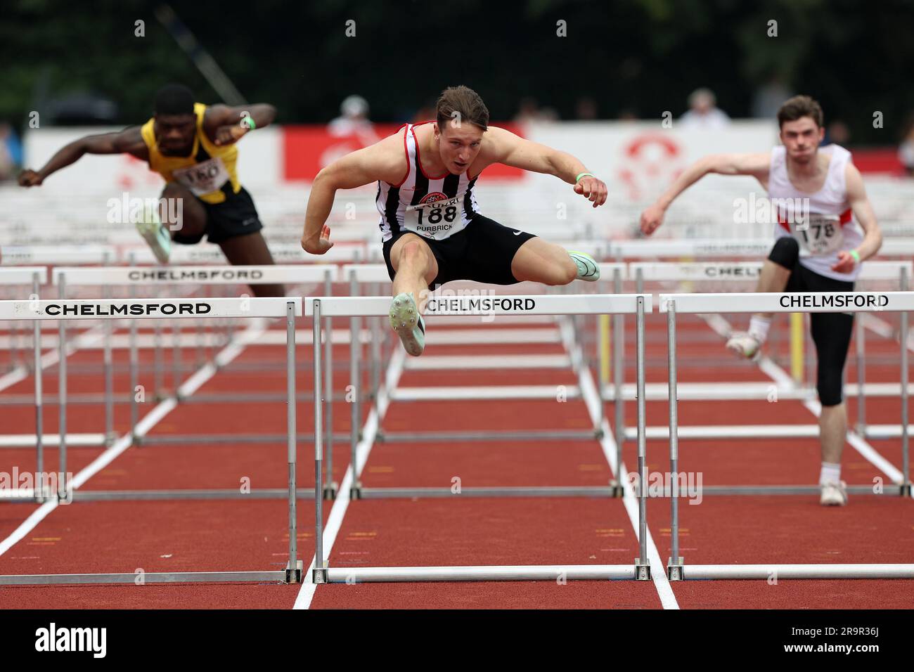 Joseph Purbrick in the 110m hurdles at the U20 & U23 England Athletics ...