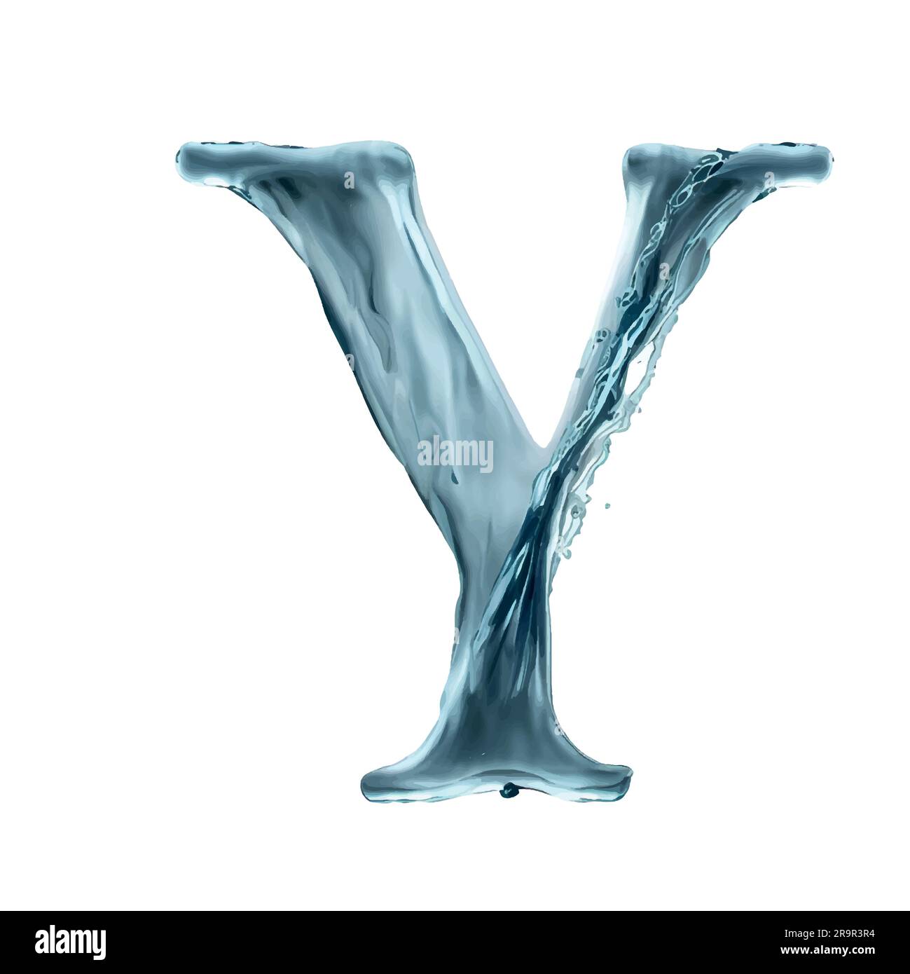 capital letter Y in water with blank image background Stock Vector ...