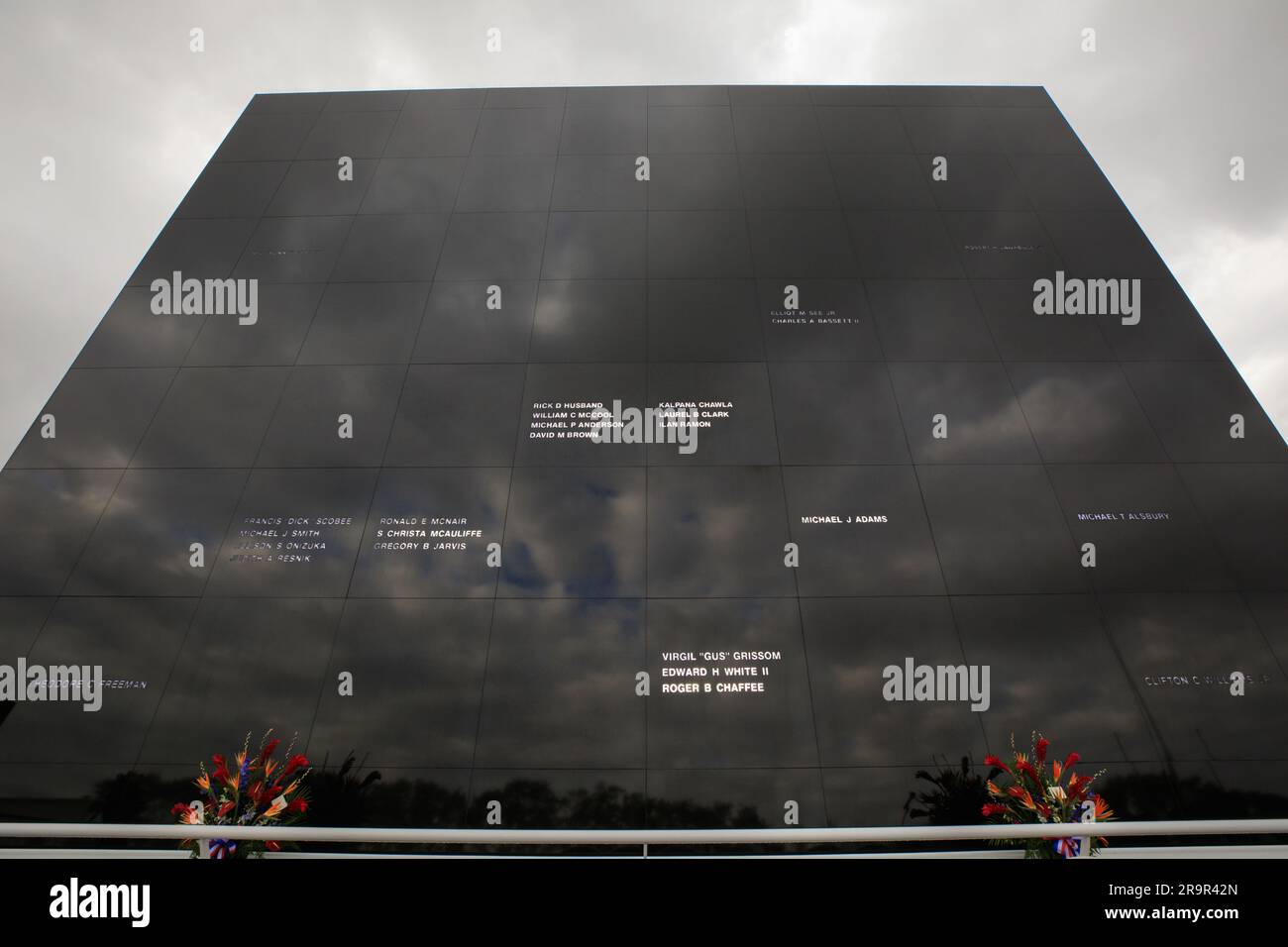 Day of Remembrance 2023. The Space Mirror Memorial is in view before ...