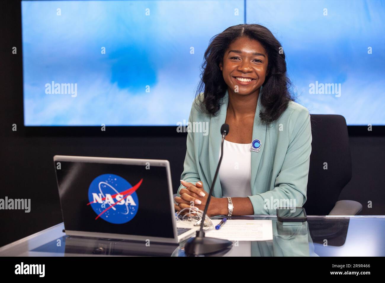 SWOT Science Briefing. Jasmine Hopkins, NASA Communications, moderates ...