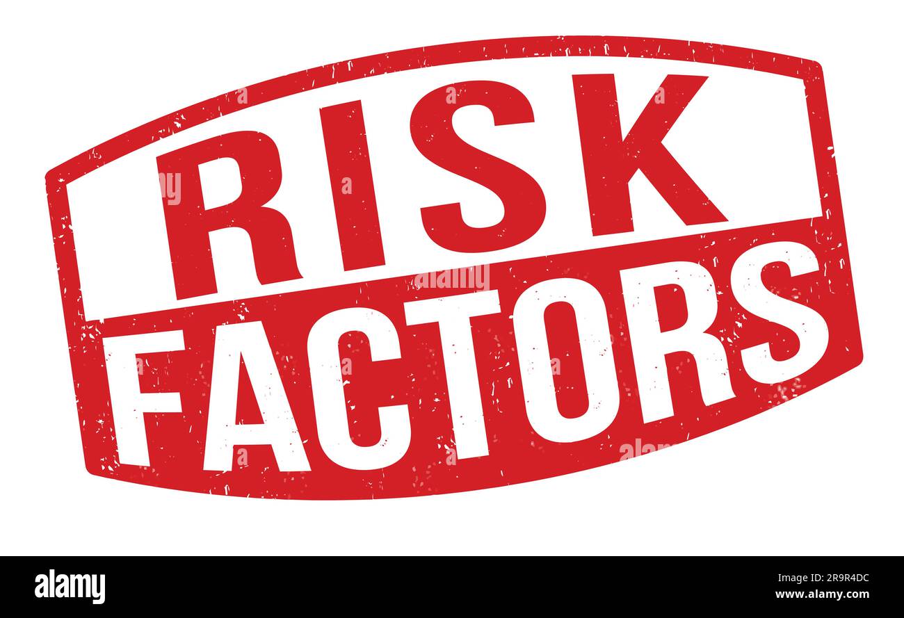 Risk Factors Grunge Rubber Stamp On White Background Vector Illustration Stock Vector Image