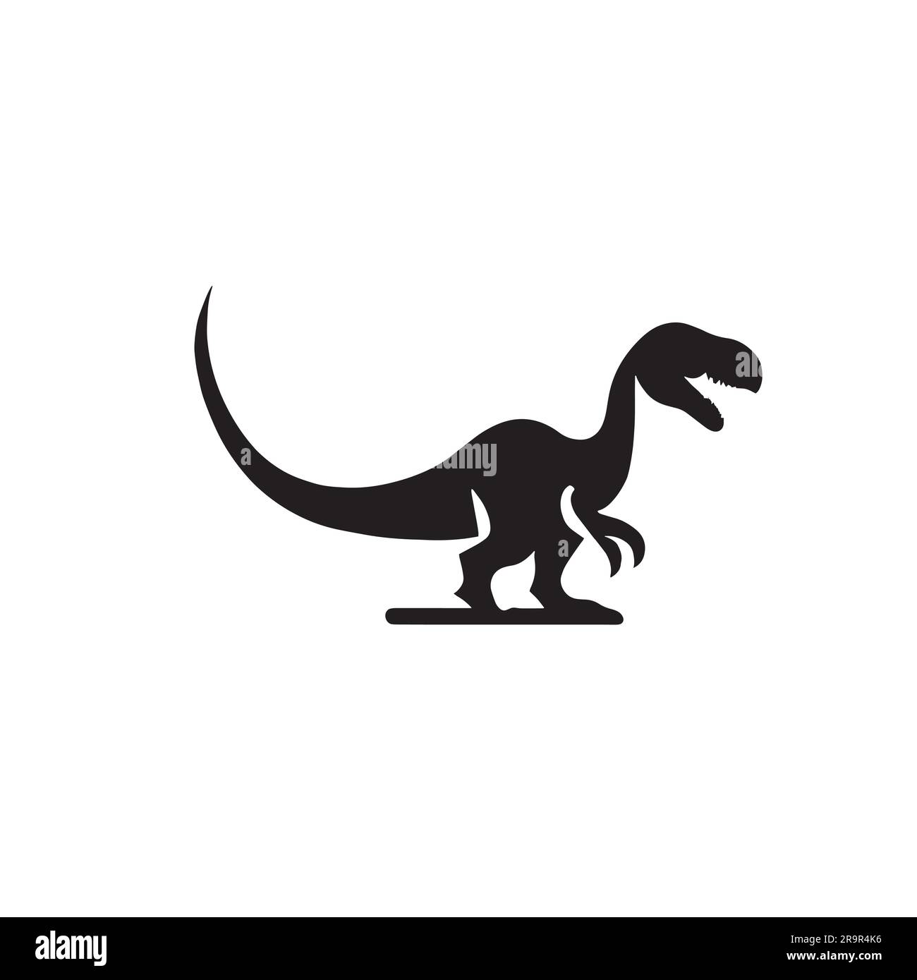 dinosaur illustration in black color Stock Vector Image & Art - Alamy