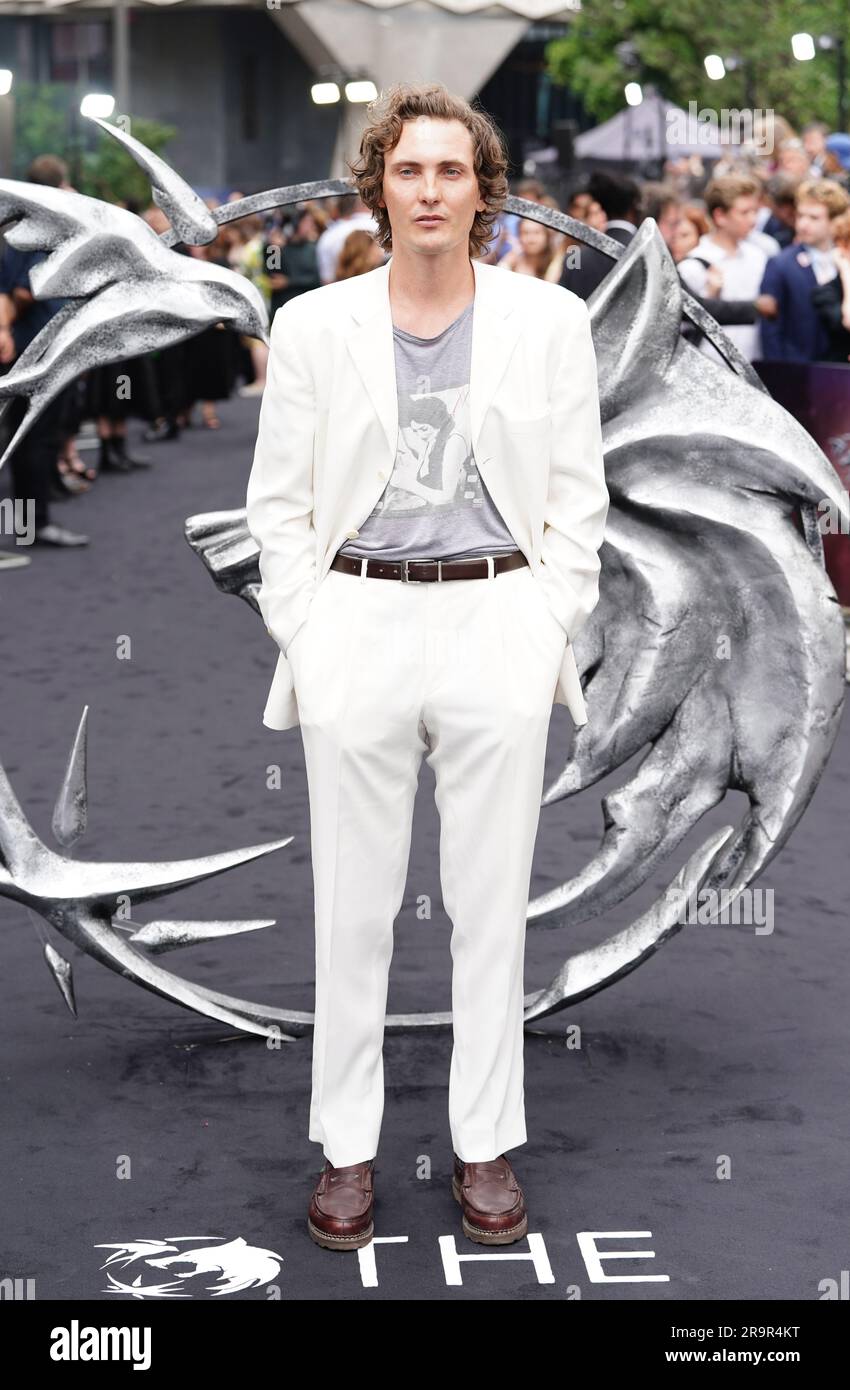 Eamon Farren attending the UK premiere of The Witcher season 3, at the ...