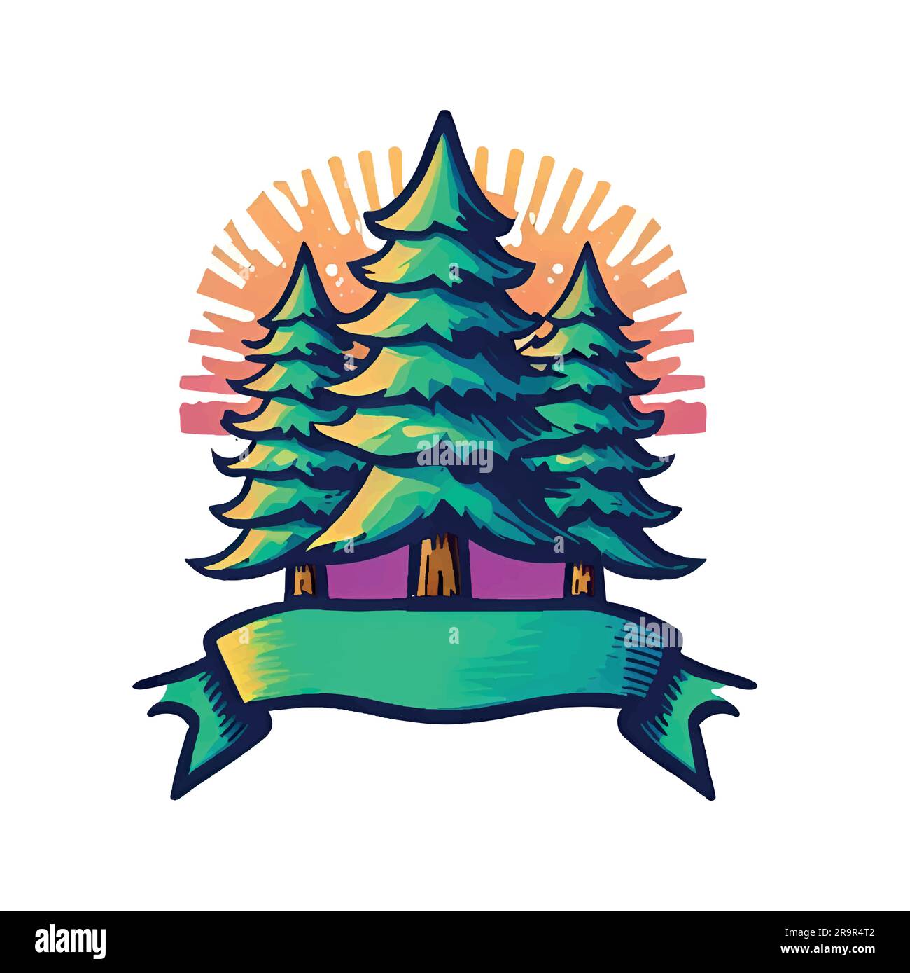 Pine tree logo Stock Vector Images - Alamy