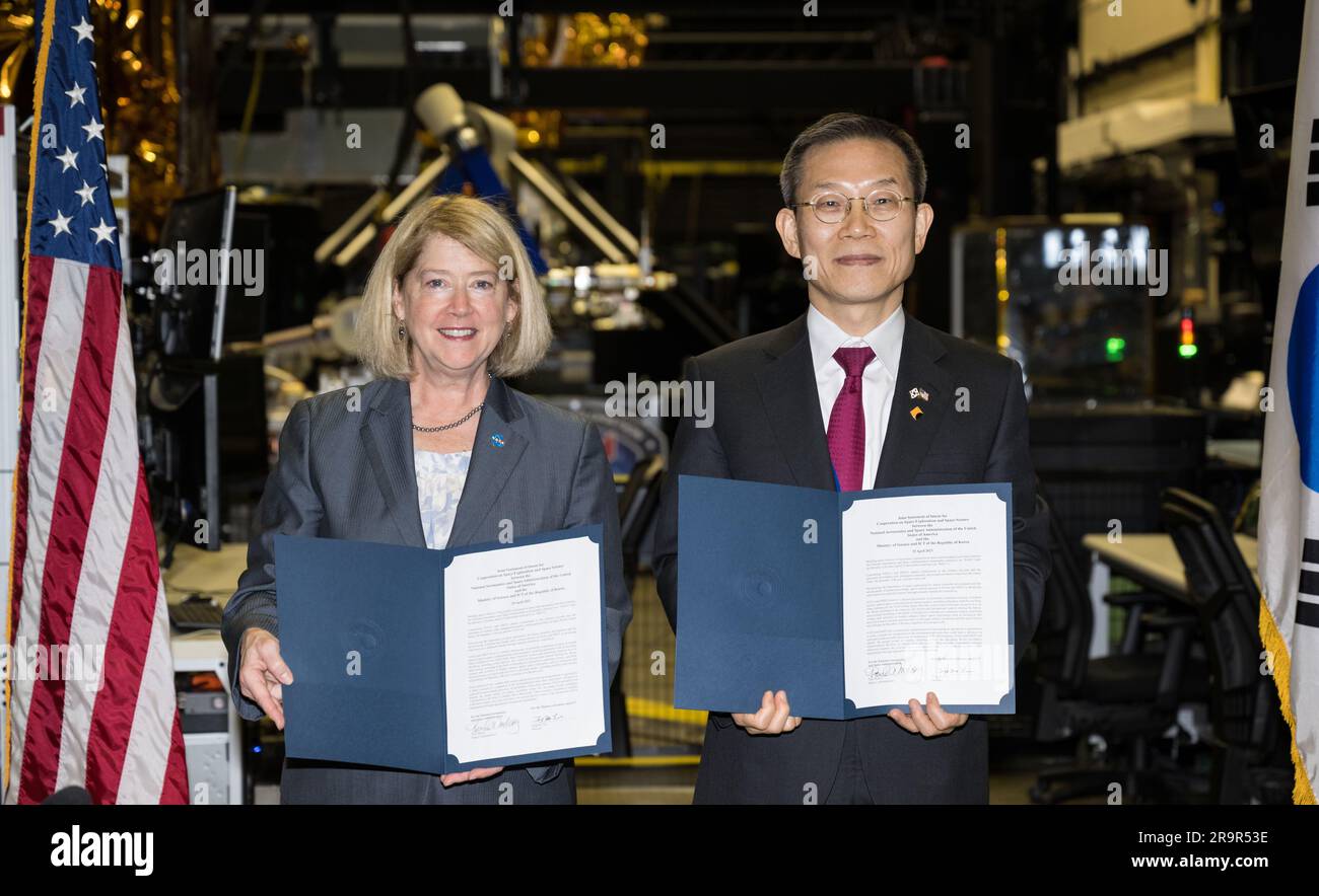 NASA and MSIT Joint Statement Signing. NASA Deputy Administrator Pam ...