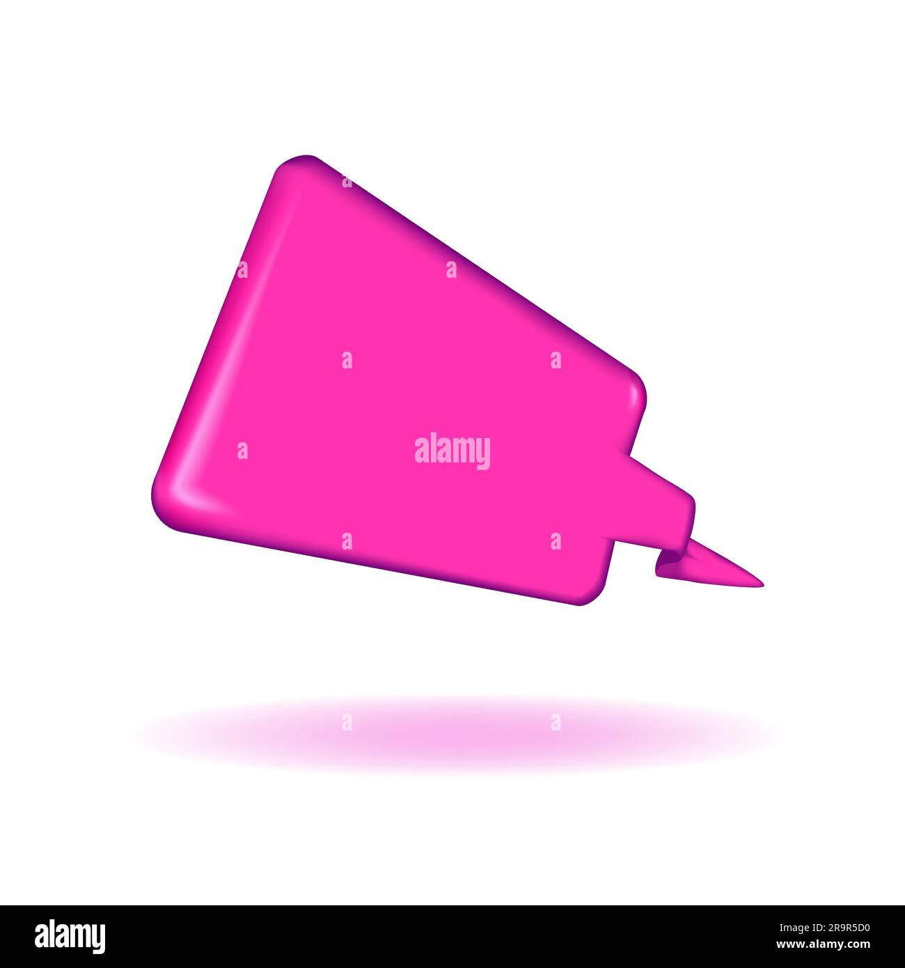 3D neon pink y2k speech bubble rectangle Stock Vector Image & Art - Alamy