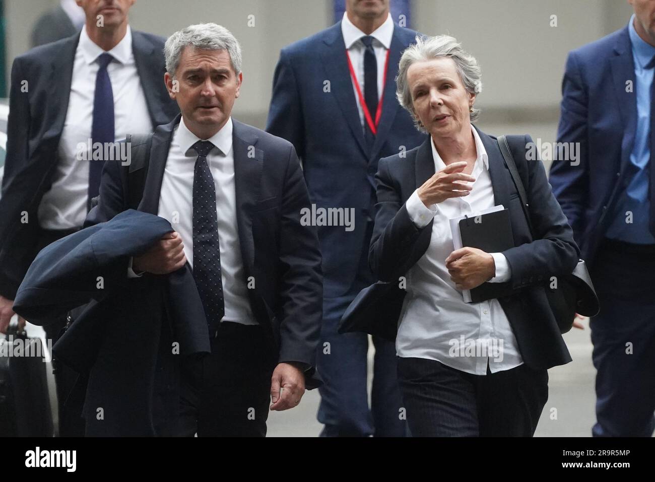 Staff representative to the board Robert Shortt (left) and RTE ...