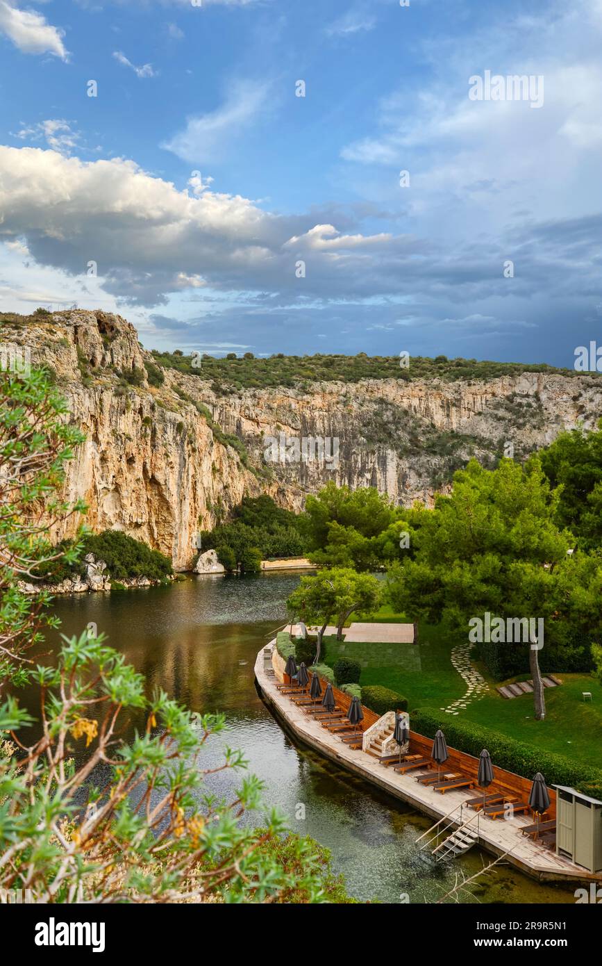 Vouliagmeni, Thermal Radonic Mineral Water Lake near Athen, Greece ...