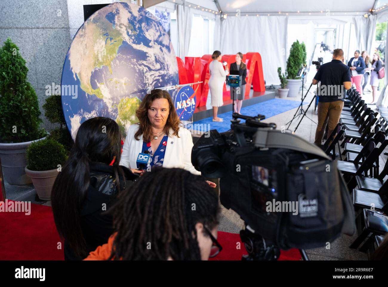 NASA’s Earth Information Center Ribbon Cutting. Karen St. Germain, Director of the Earth Science ...