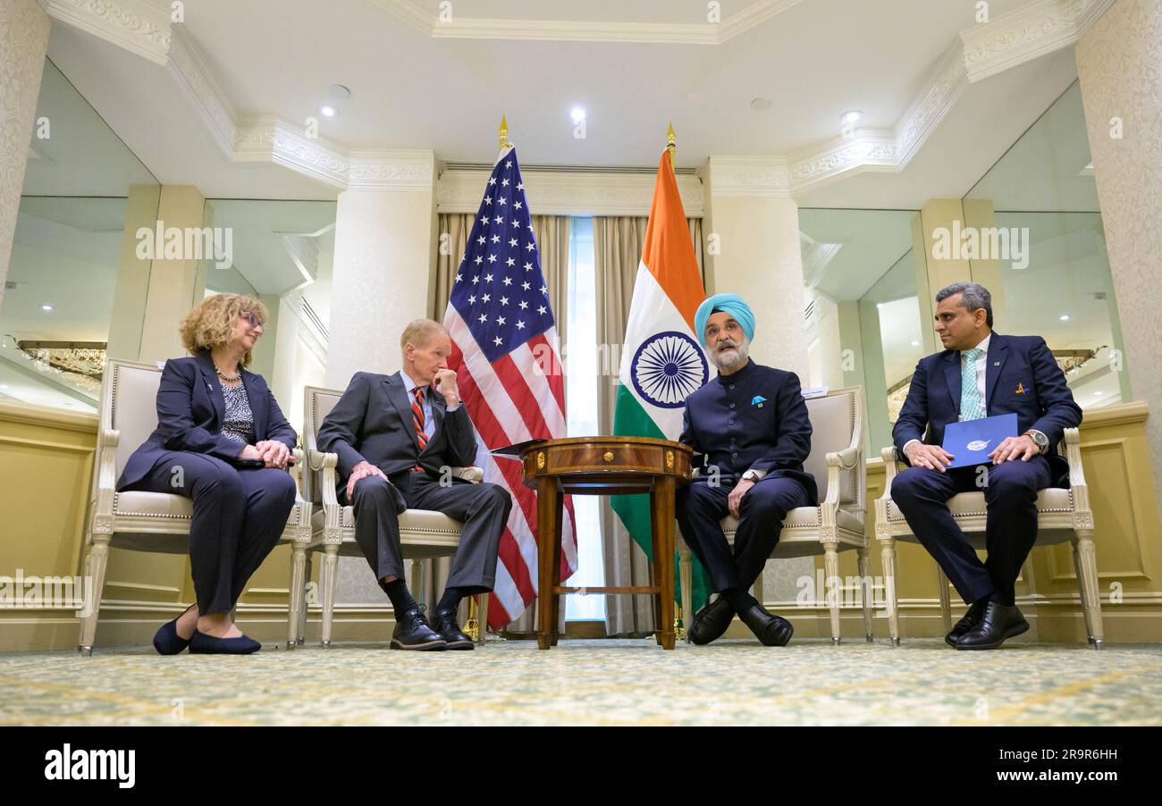 India Artemis Accords Signing. From left; U.S. Department of State ...