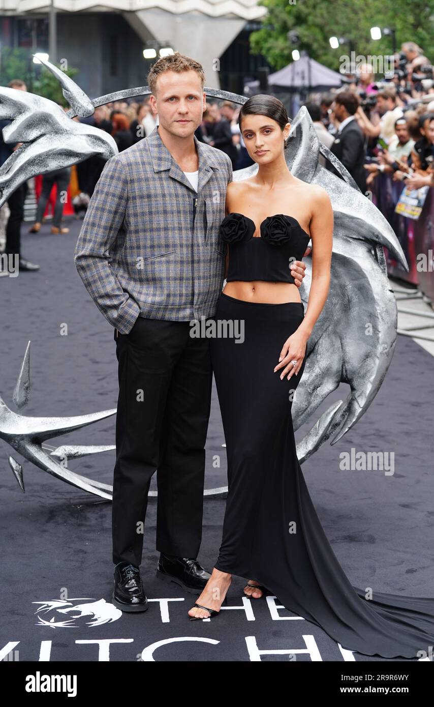 Anya Chalotra and Josh Dylan attending the UK premiere of The Witcher ...