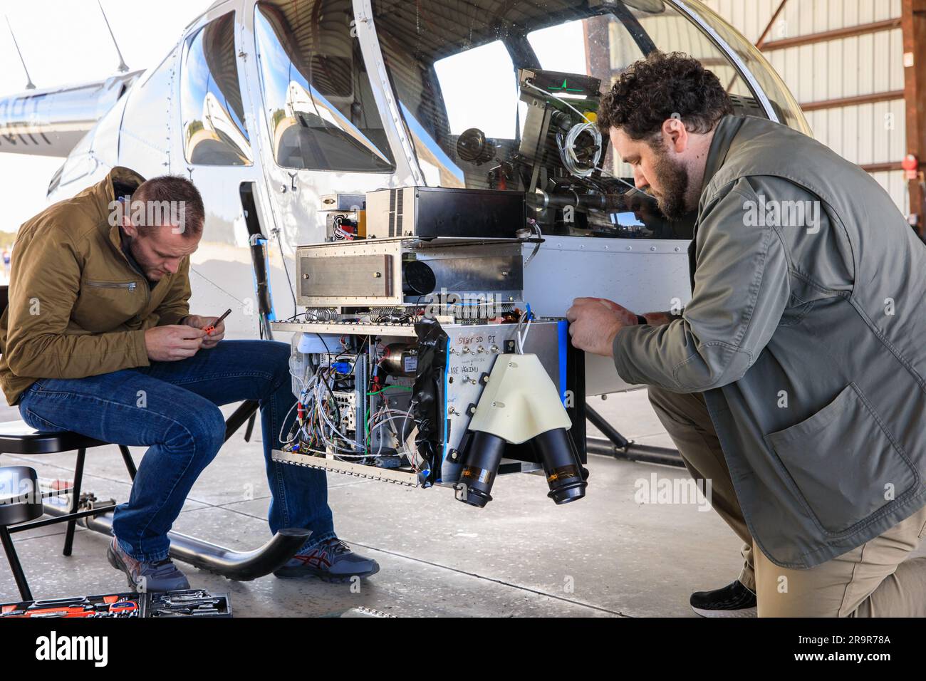 Intuitive Machines CLPS Testing. Two Intuitive Machines employees ready ...