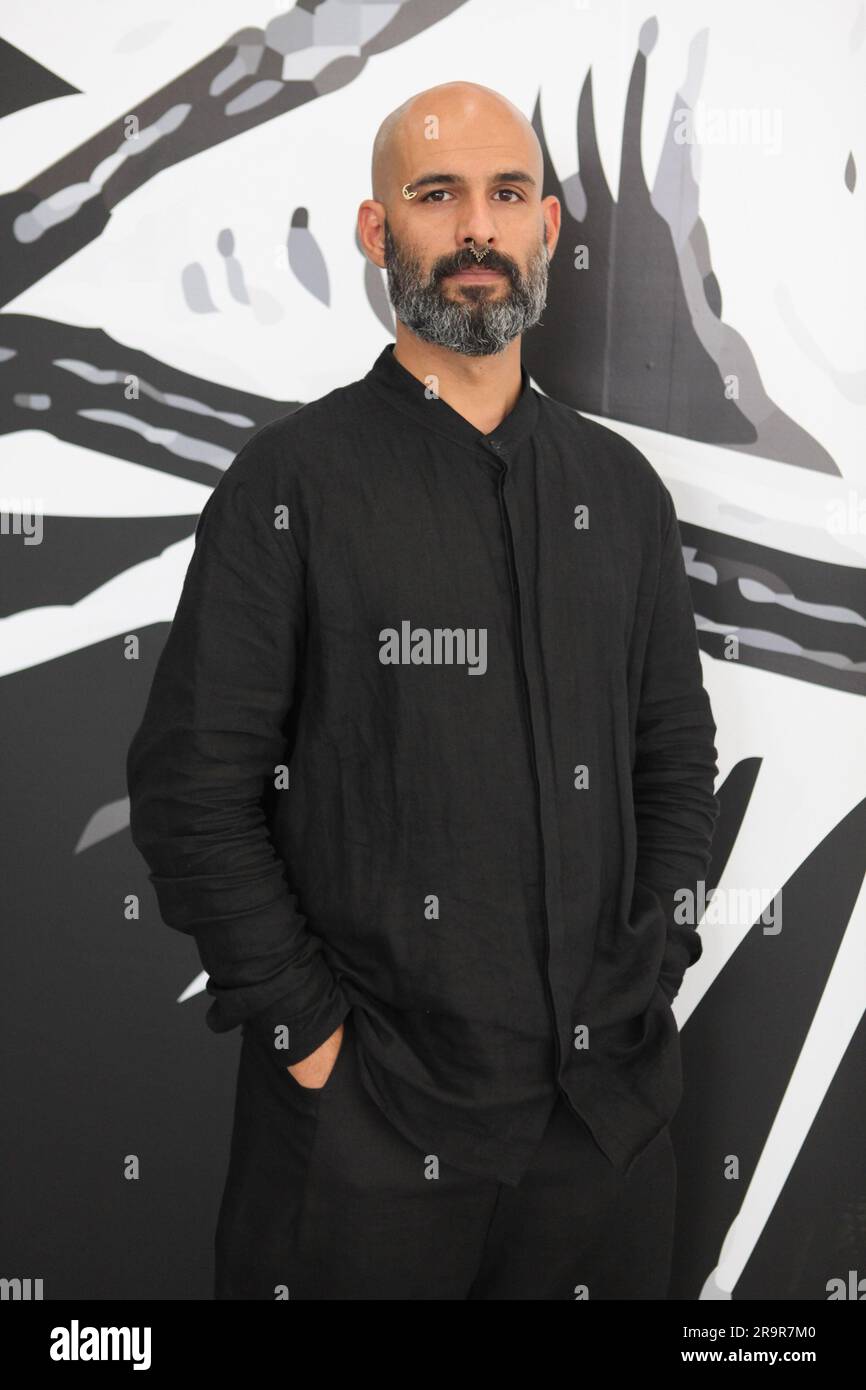 London, UK. Artist Arash Irandoust at Illusionaries, the UK’s first ...