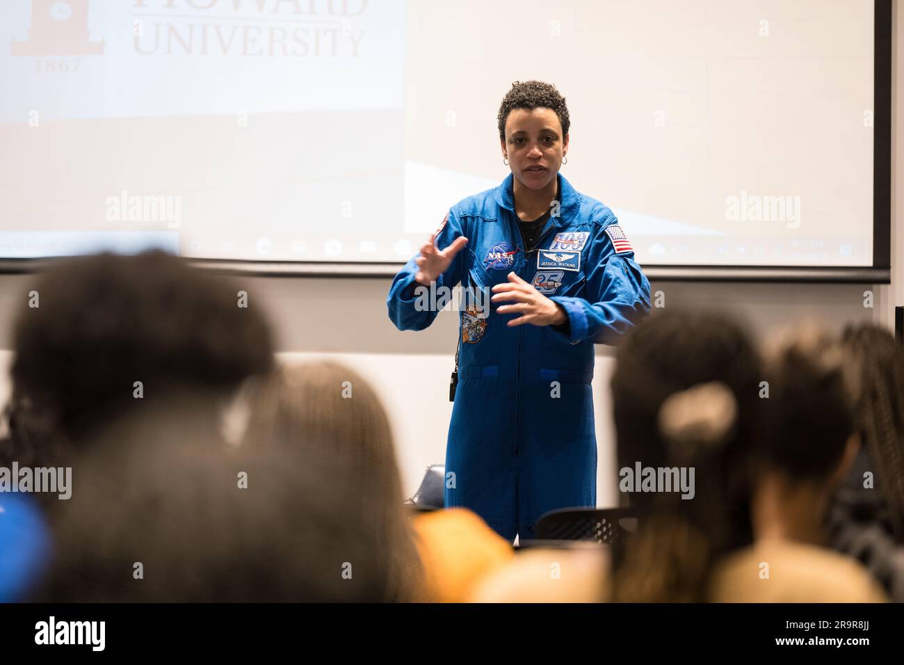 Astronaut Jessica Watkins at Howard University. NASA astronaut Jessica ...