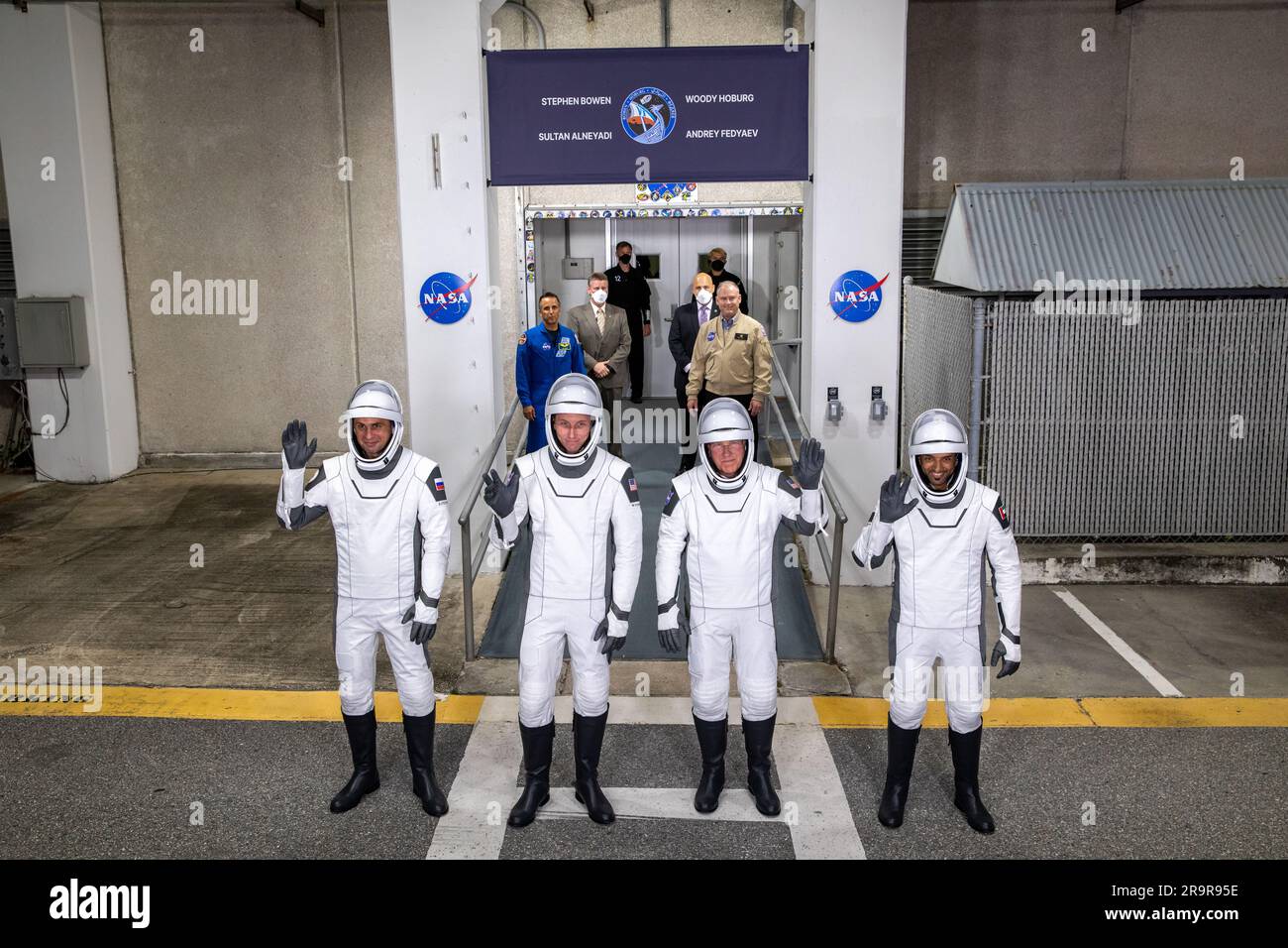 NASA’s SpaceX Crew-6 Launch - Astronauts walkout at O&C. NASA’s SpaceX ...