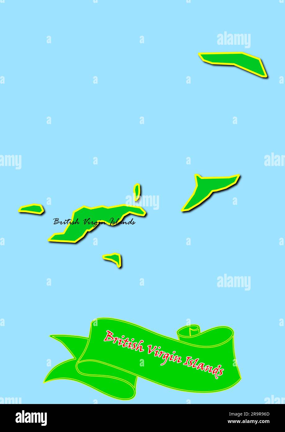 Map of british virgin islands hi-res stock photography and images - Alamy