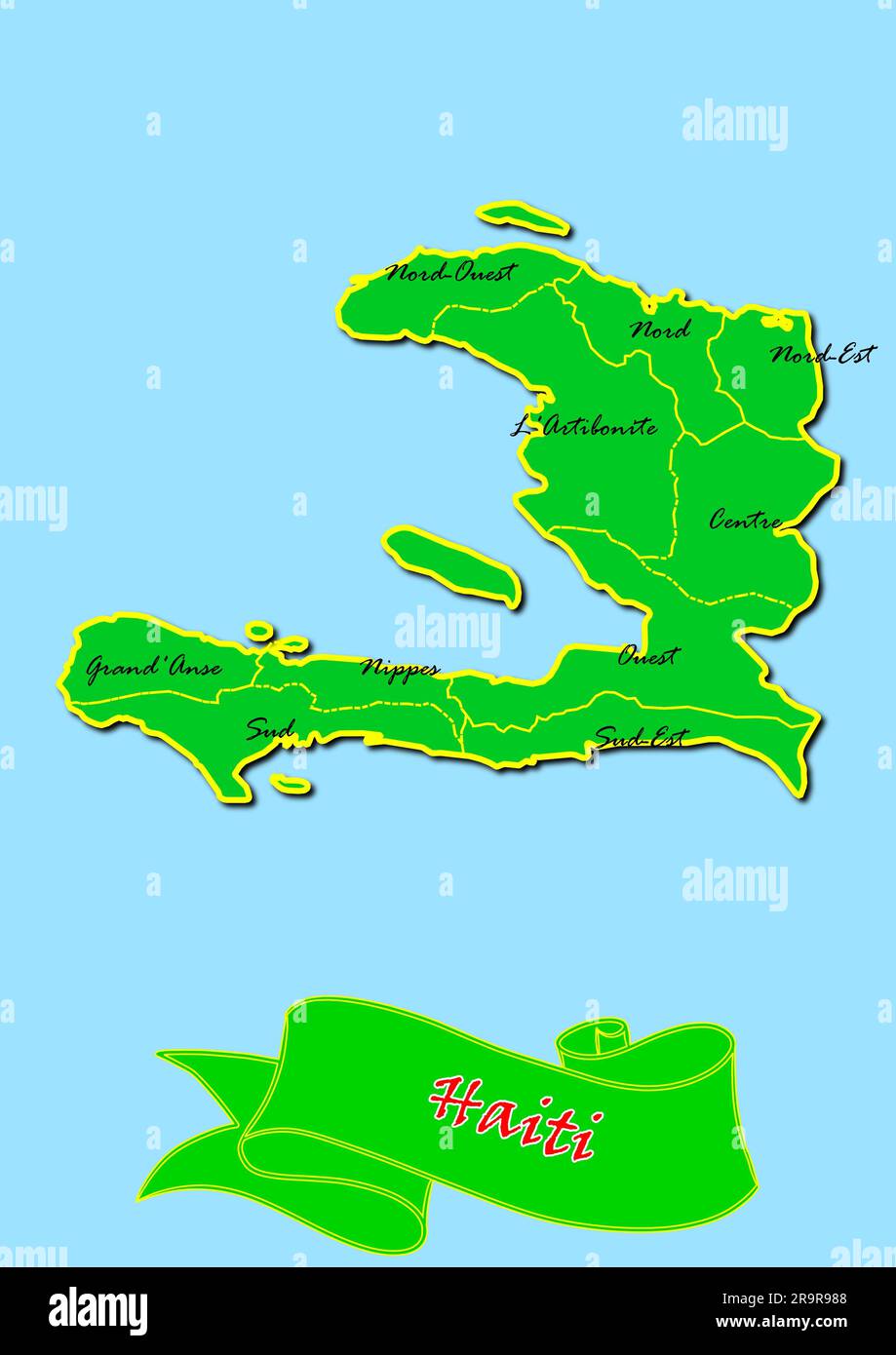 Country haiti map hi-res stock photography and images - Alamy