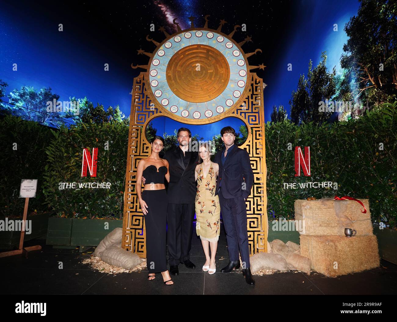 Anya Chalotra, Henry Cavill, Freya Allan, and Joey Batey attending the ...