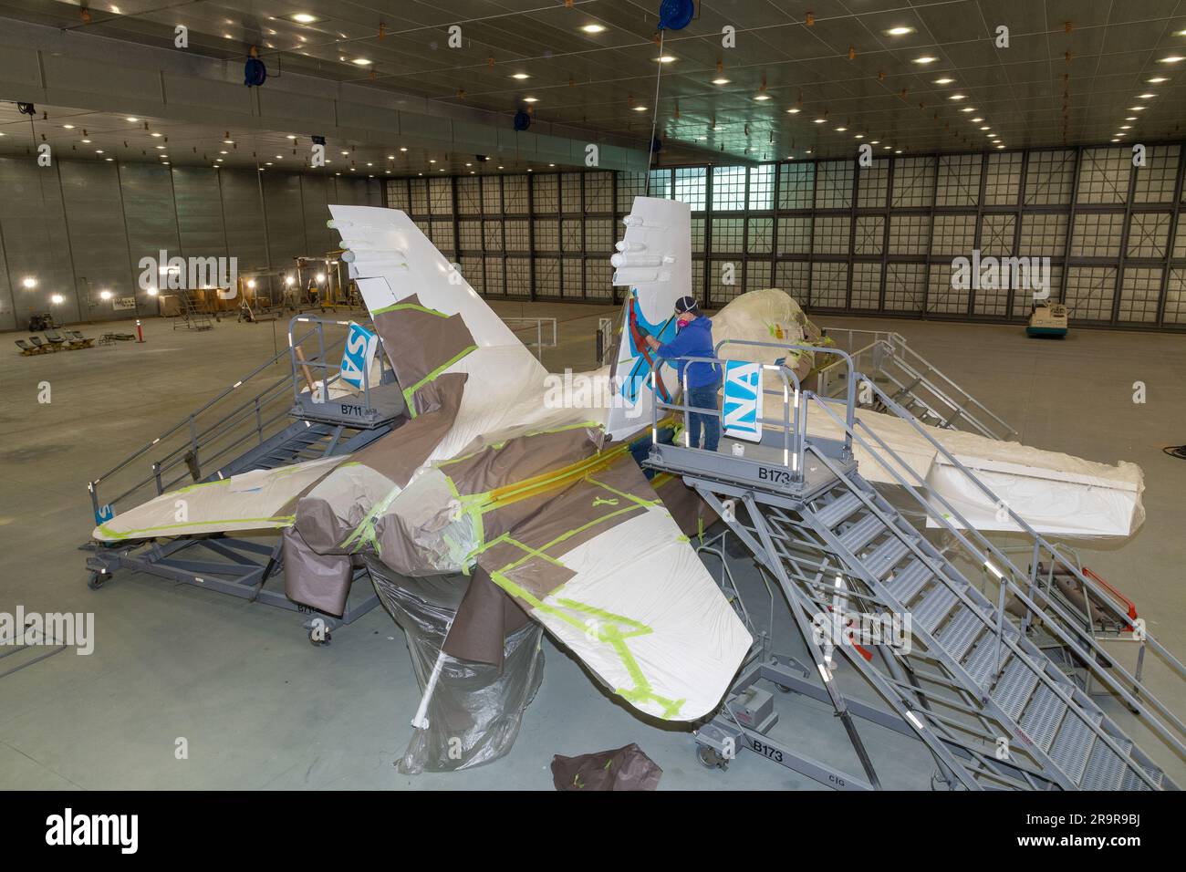 . U.S. Air Force Corrosion Control Facility’s Shelby Youngo paints tail ...