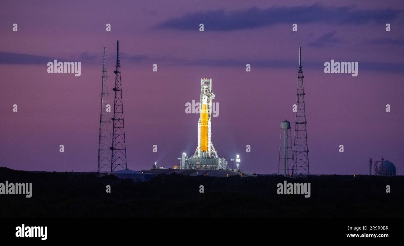 Artemis I Rollback Preparations. NASA’s Space Launch System (SLS) rocket with the Orion ...