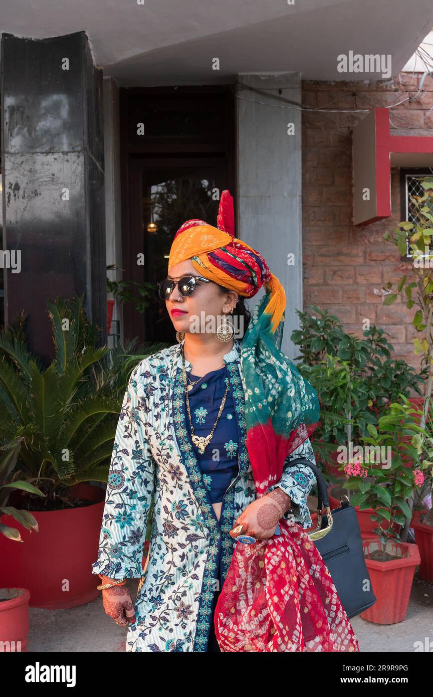 Jodhpur, Rajasthan, India - 19.10.2019 : Portrait of a beautiful girl ...