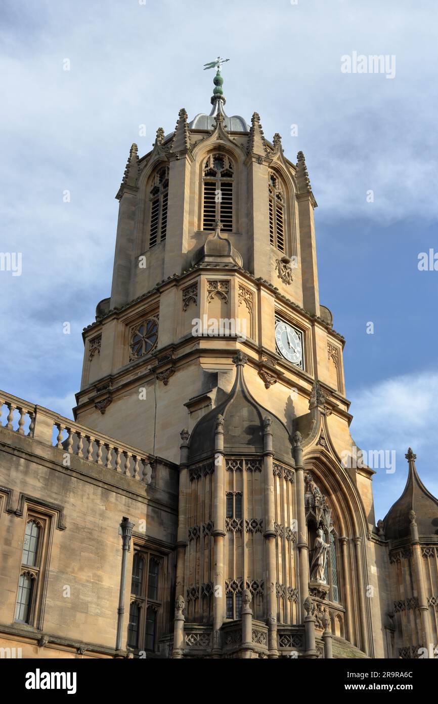 Tom Tower, a bell tower over Tom Gate in Oxford, England. Named after ...