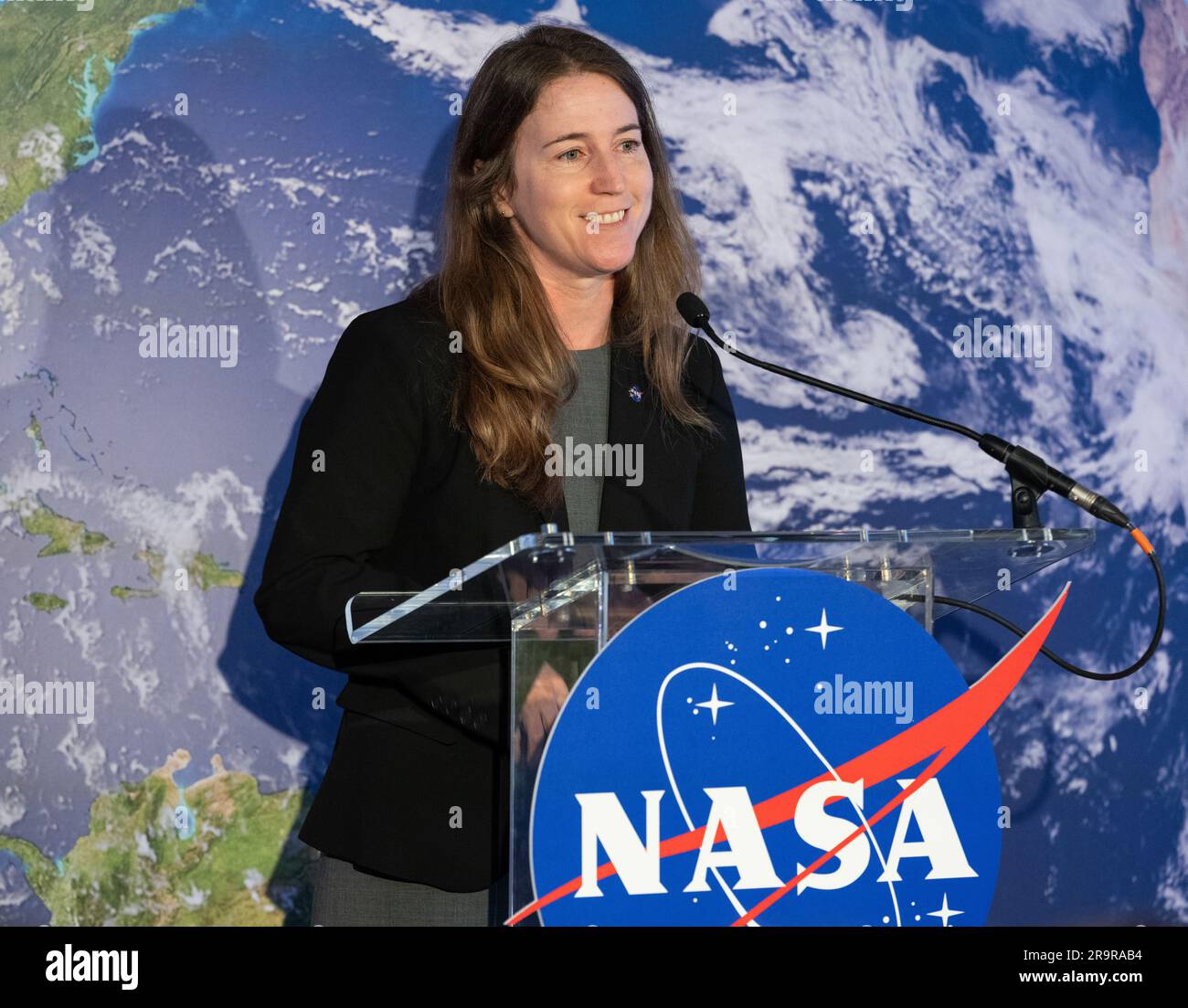 Kate Calvin, NASA Chief Scientist, speaks at the opening of the Earth ...