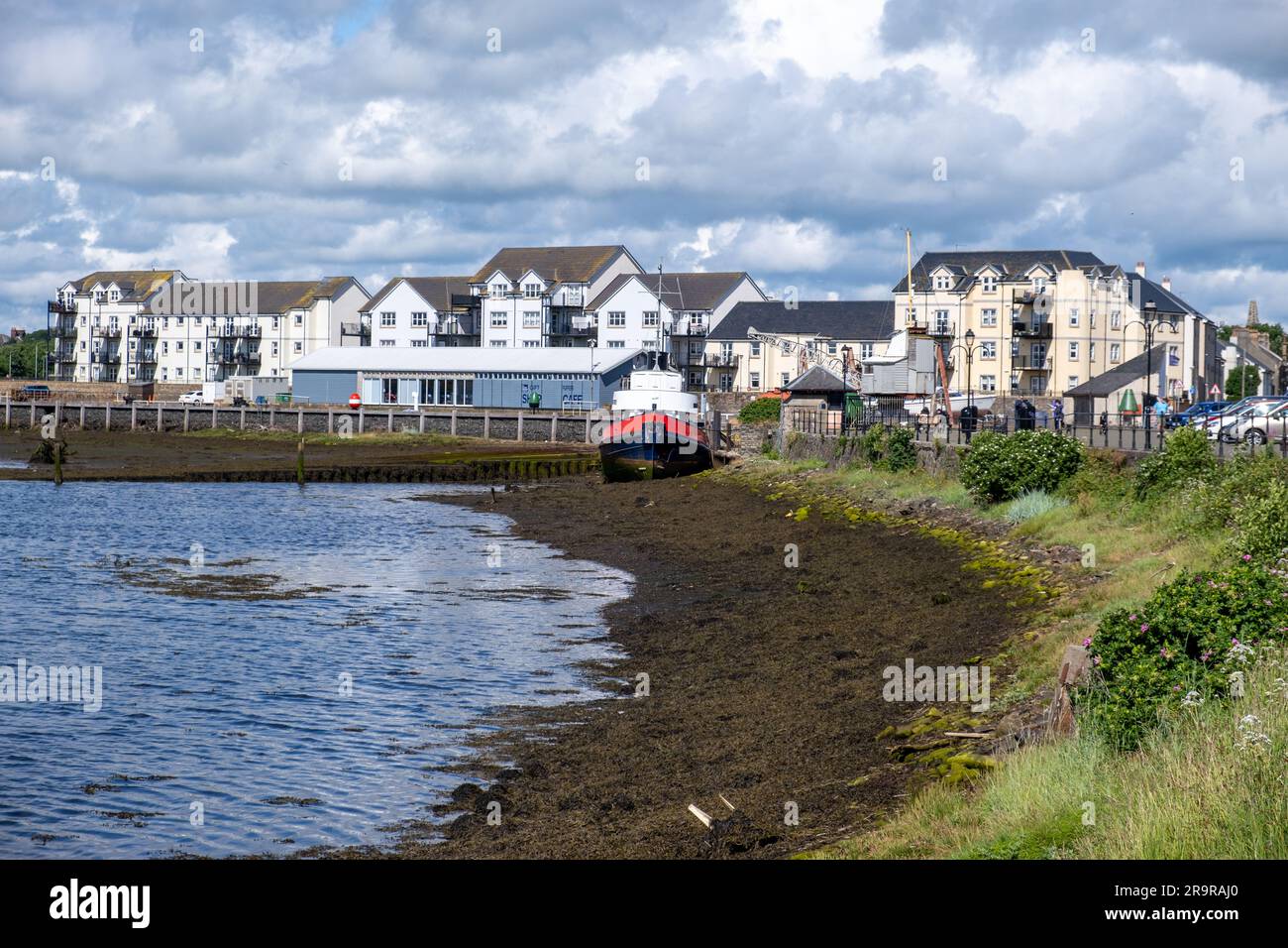 Irvine, Scotland, UK-June 28, 2023: Harbour street Irvine and the ...