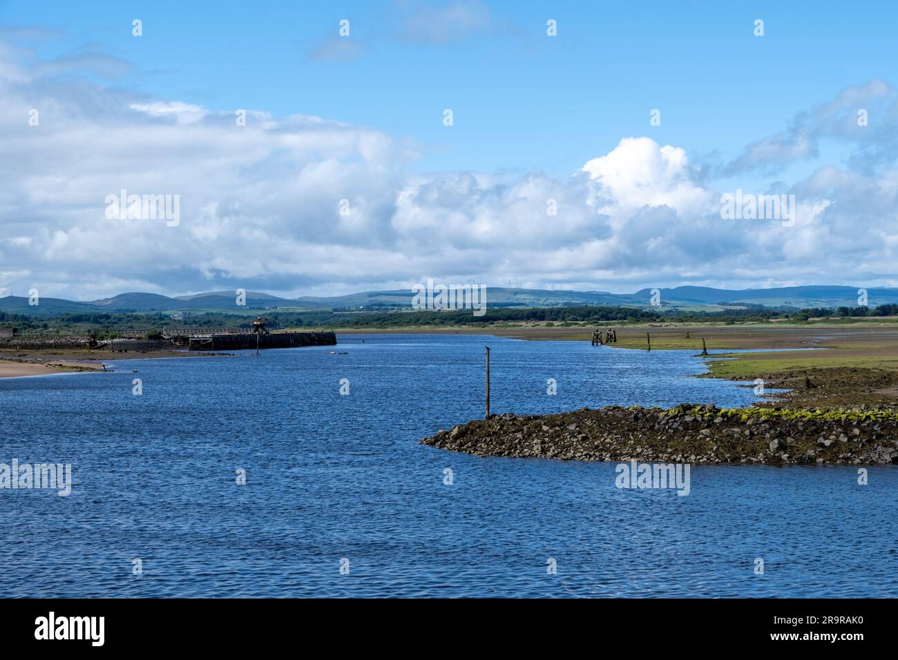 Irvine Harbour North Ayrshire Scotland on a bright day Looking Out to ...
