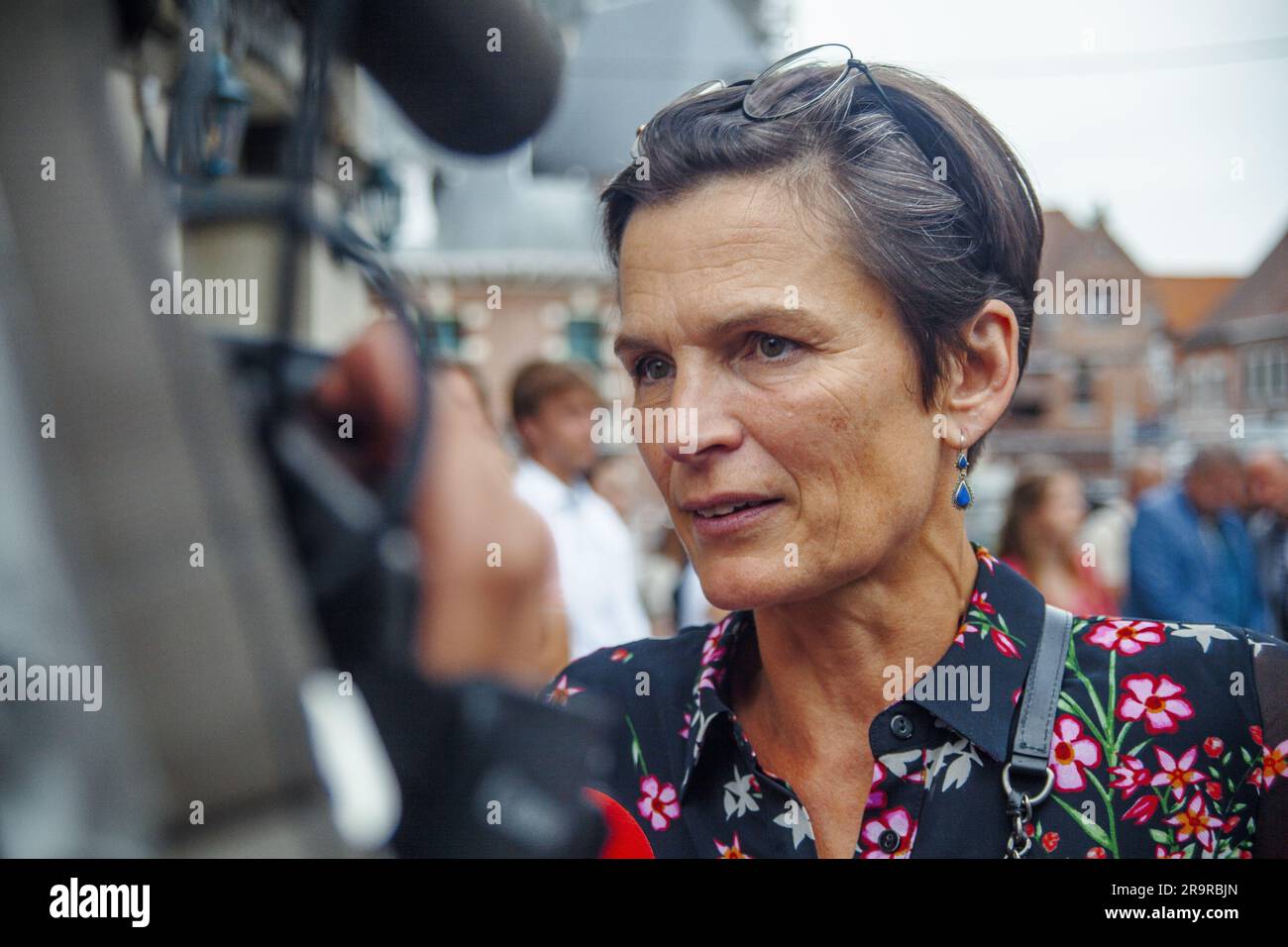 Doornik, Belgium. 28th June, 2023. Olivier's sister Nathalie ...