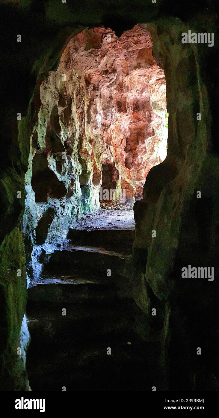 The grotto ruin talacre abbey wales uk Stock Photo - Alamy