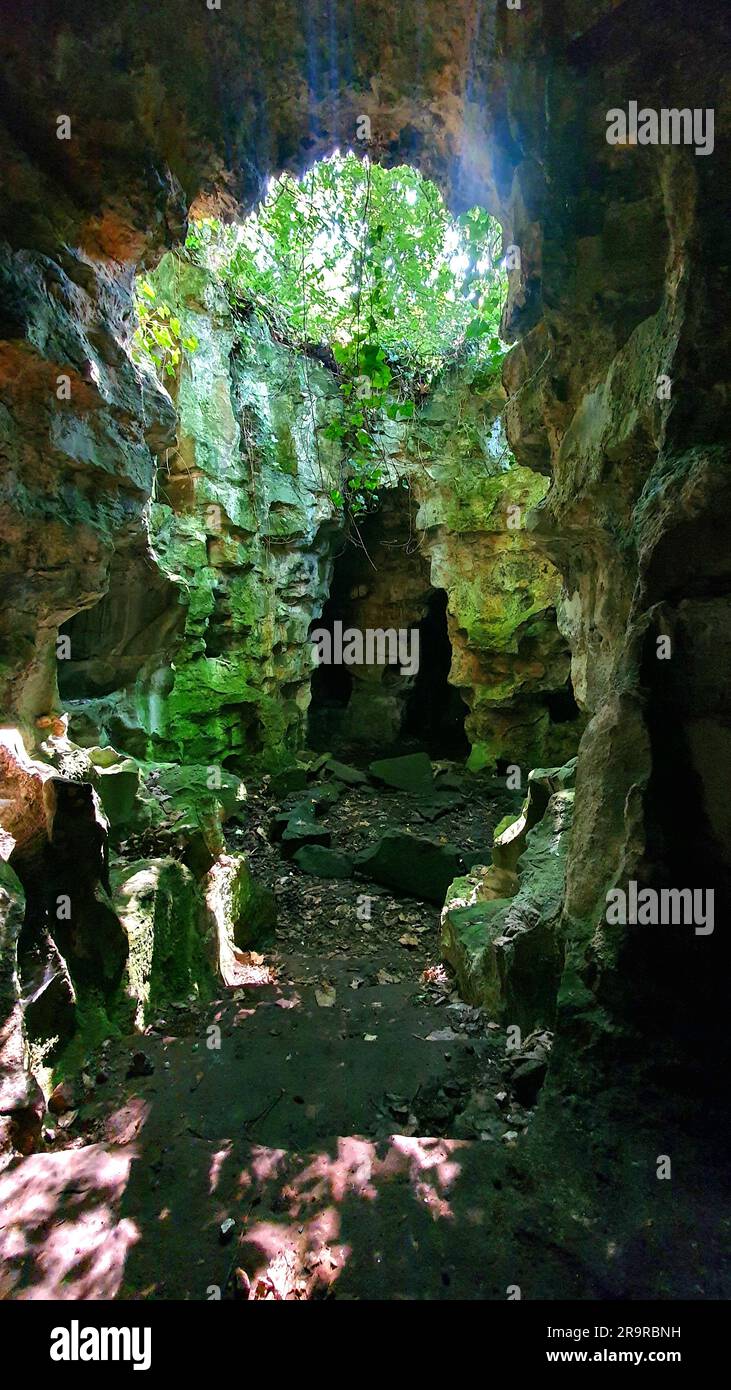 The grotto ruin talacre abbey wales uk Stock Photo - Alamy