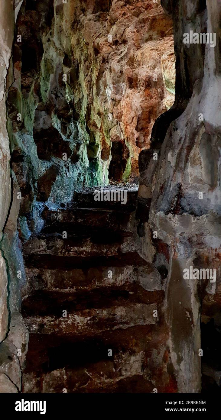 The grotto ruin talacre abbey wales uk Stock Photo - Alamy