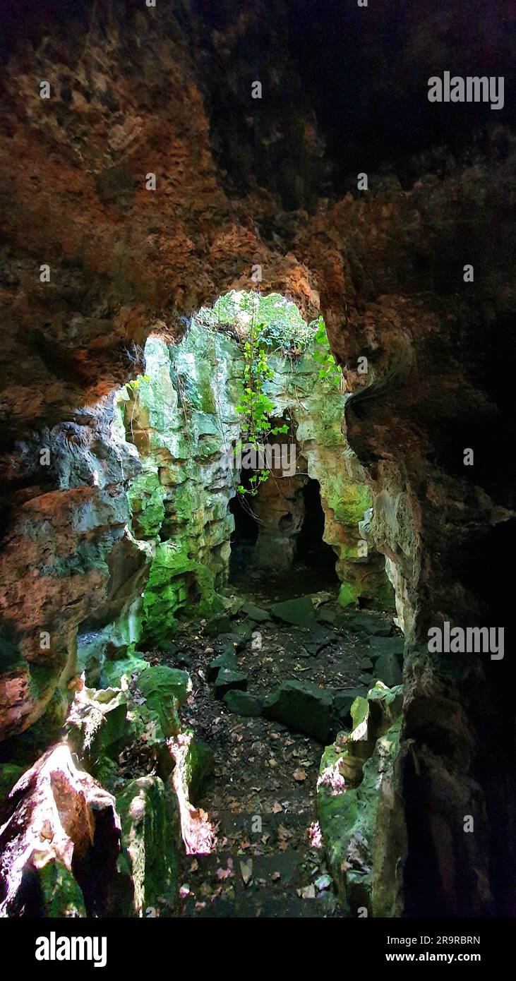 The grotto ruin talacre abbey wales uk Stock Photo - Alamy