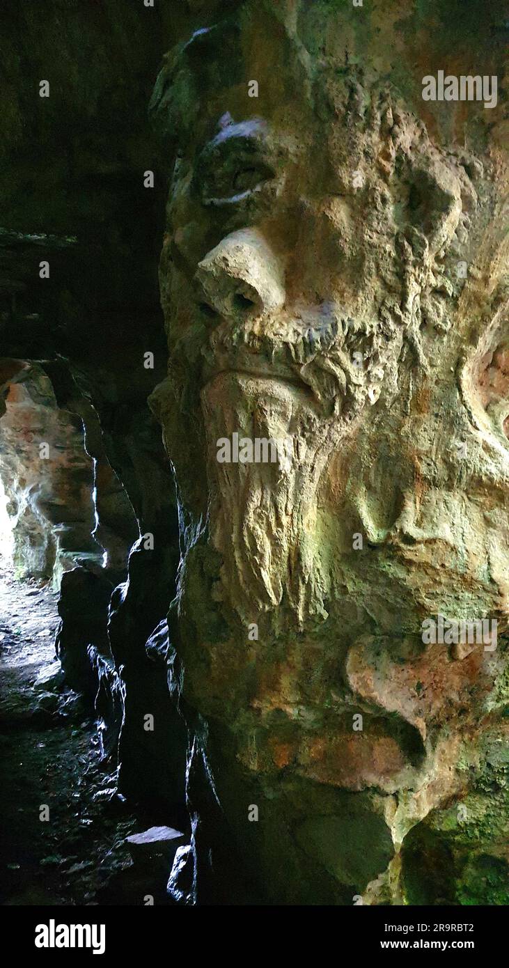 The grotto ruin talacre abbey wales uk Stock Photo - Alamy