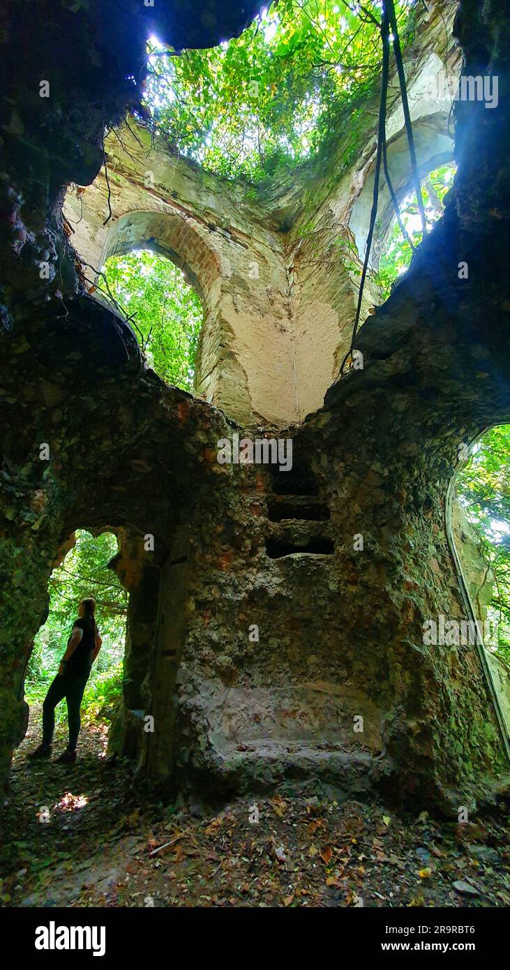The grotto ruin talacre abbey wales uk Stock Photo - Alamy
