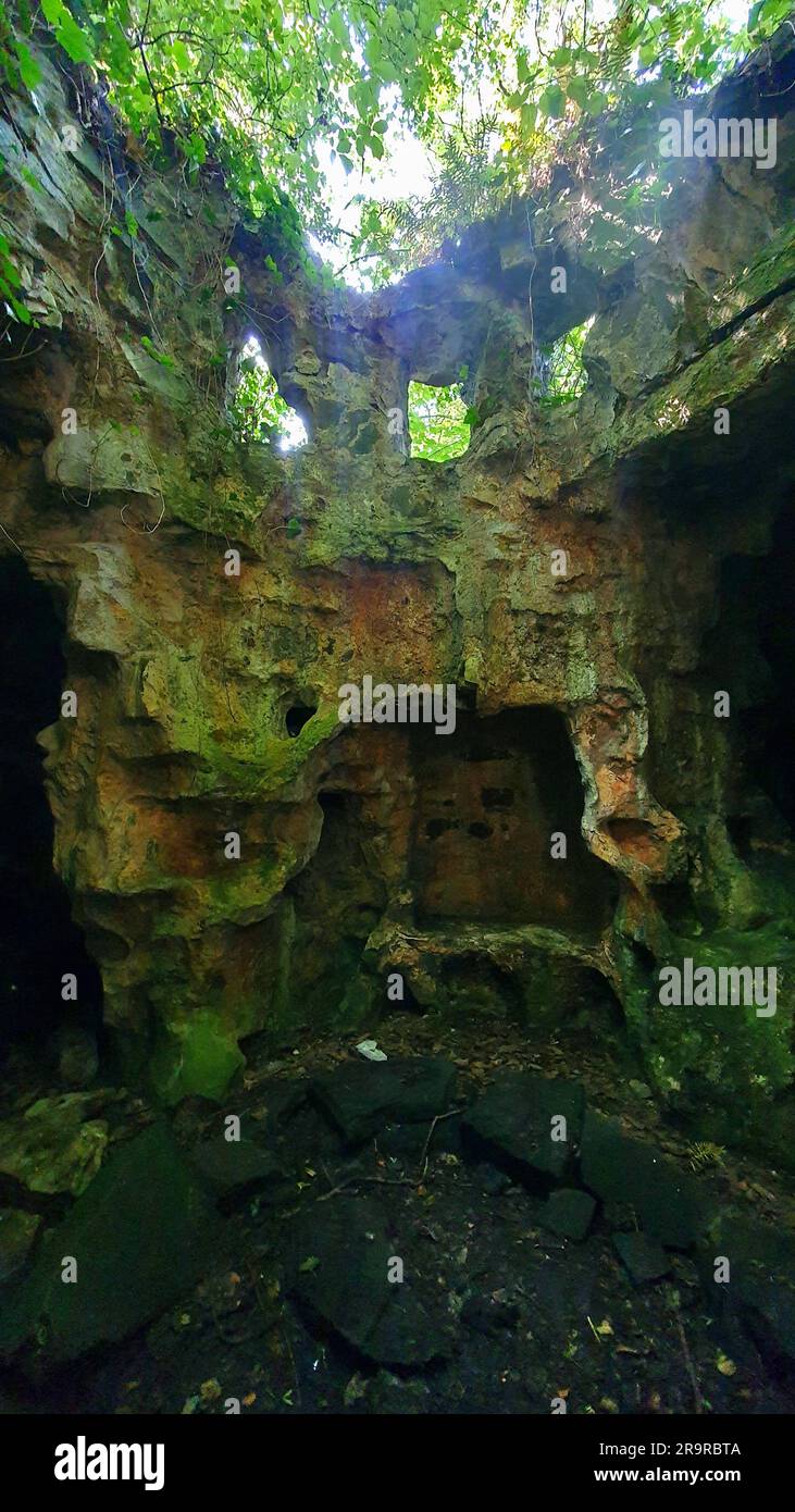 The grotto ruin talacre abbey wales uk Stock Photo - Alamy