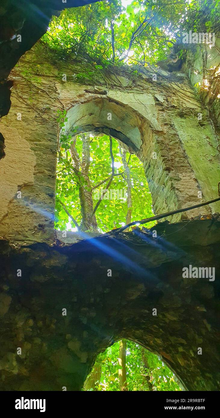 The grotto ruin talacre abbey wales uk Stock Photo - Alamy