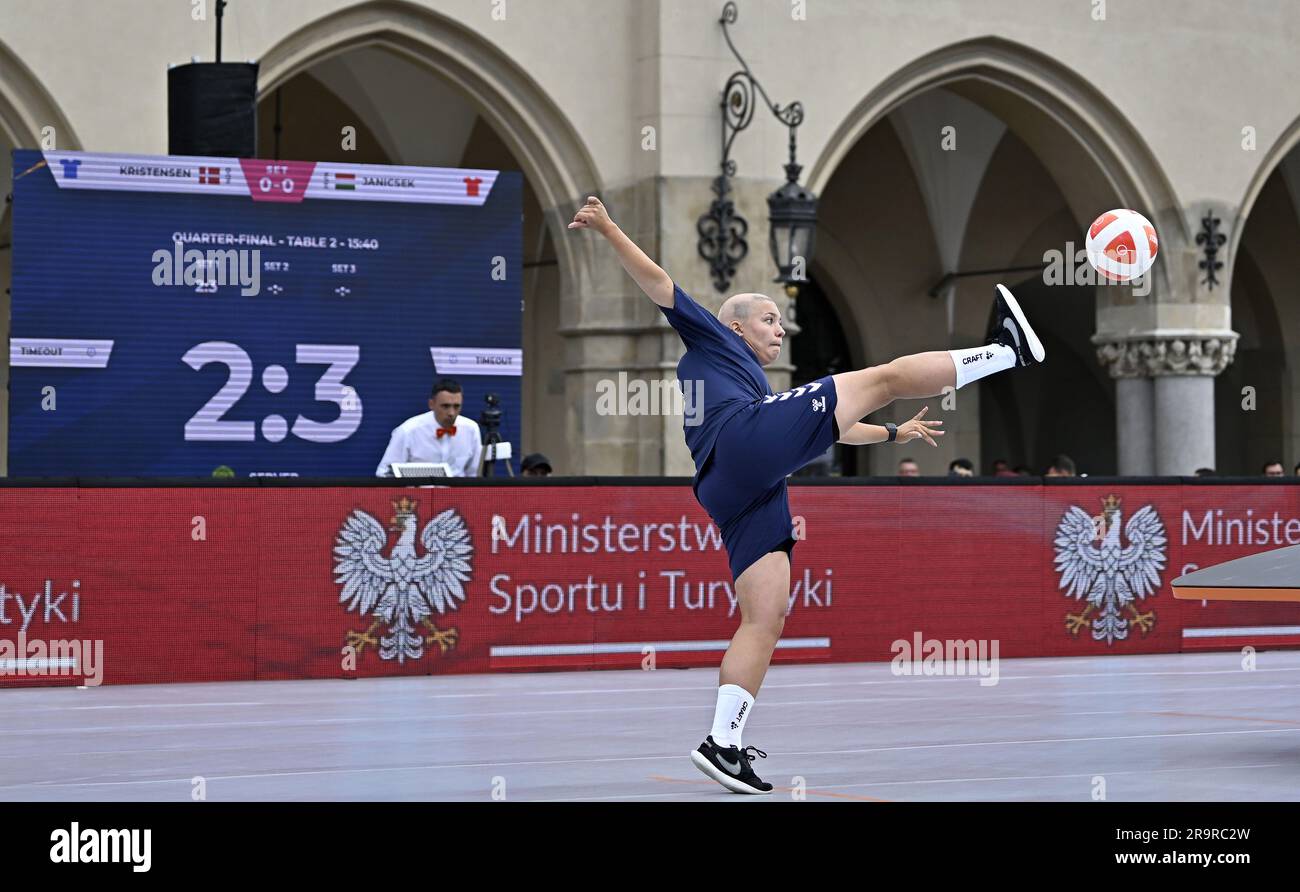 Krakow, Poland. 28th June, 2023. Teqball. 2023 European Games. Main ...
