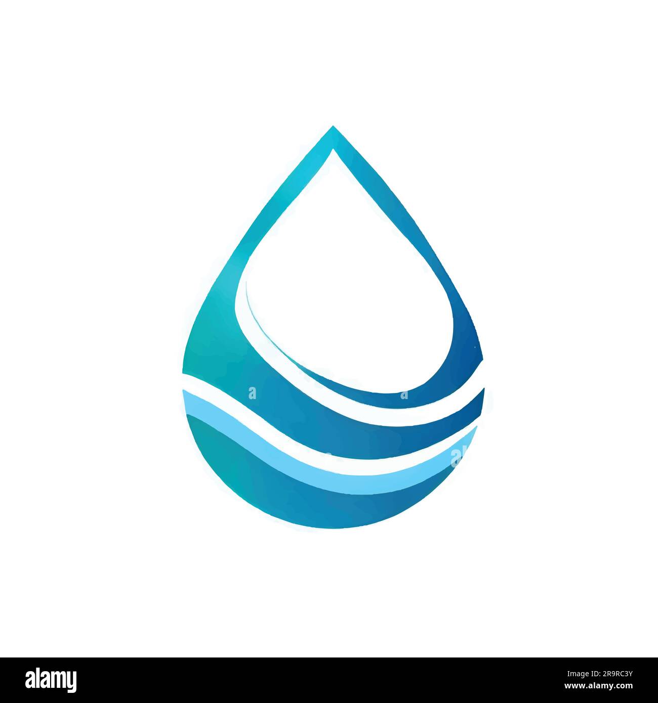 white screen water drop logo illustration Stock Vector Image & Art - Alamy